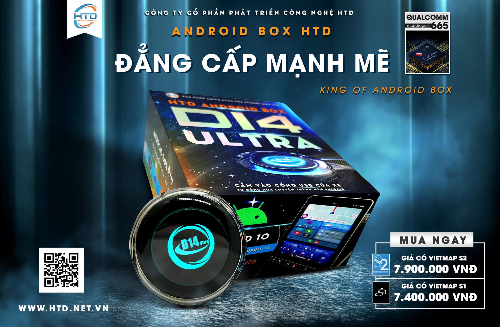 Smart Android Box cho ô tô D14 Ultra đặc biệt - HTD