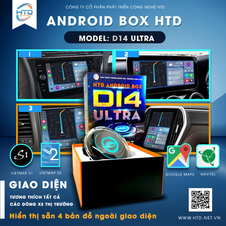 Smart Android Box cho ô tô D14 Ultra đặc biệt - HTD Việt Nam